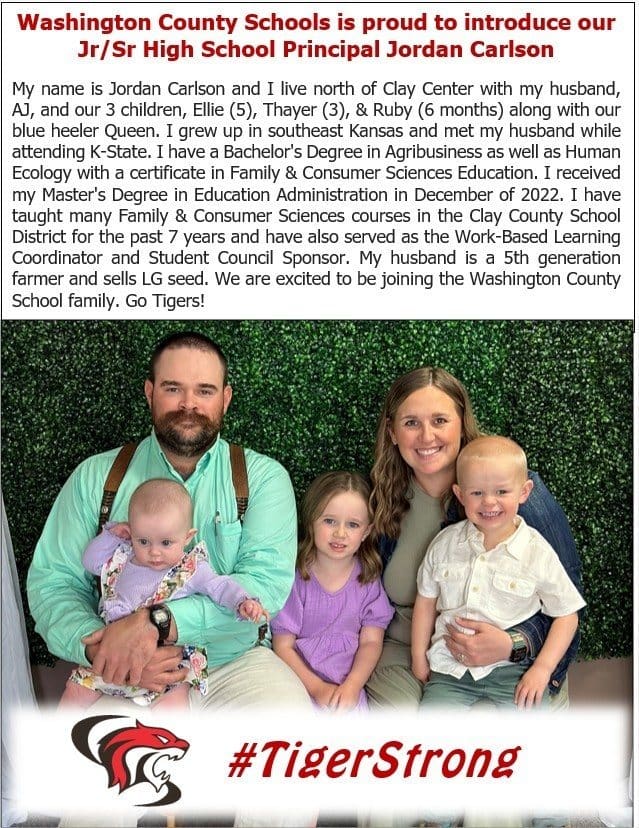 Jordan Carlson Named Washington County Jr/Sr High School Principal ...