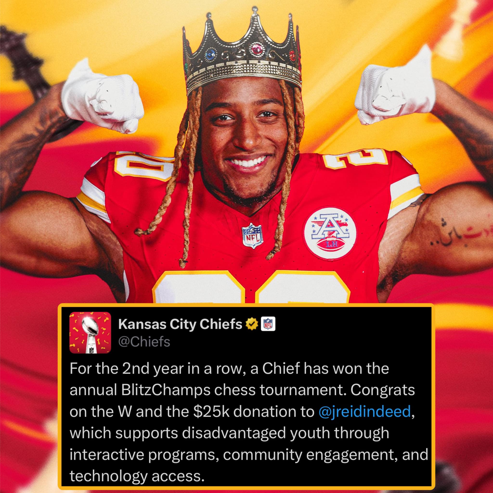 Chiefs’ Safety Justin Reid Wins Chess.com’s “Blitz Champs” Tournament ...