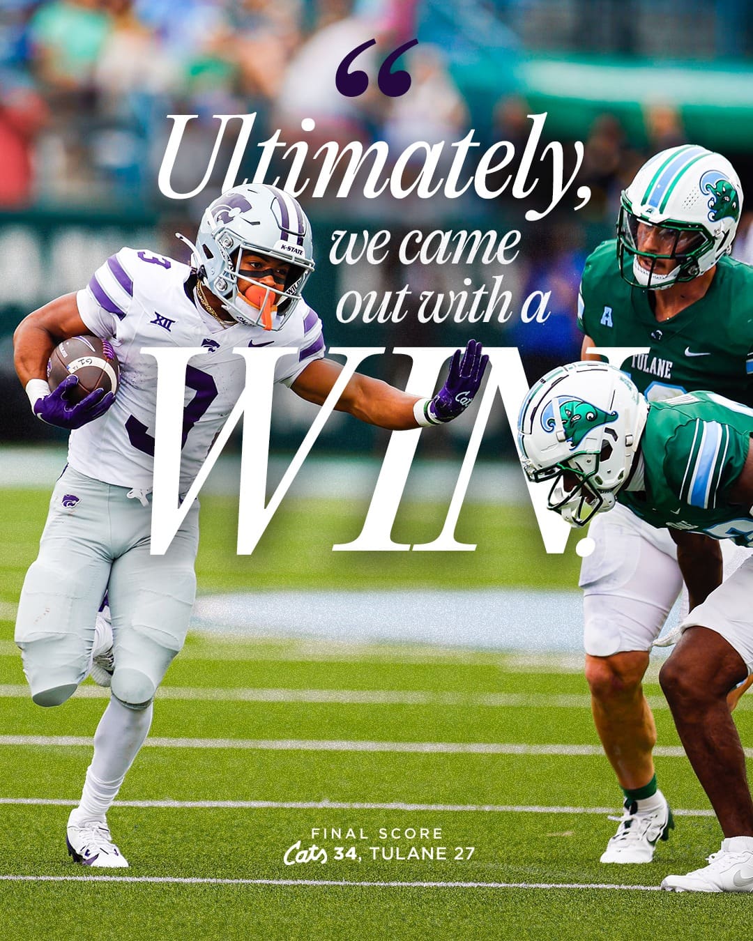 K-State Rallies in Second Half to Beat Tulane 34-27 | KCLY Radio