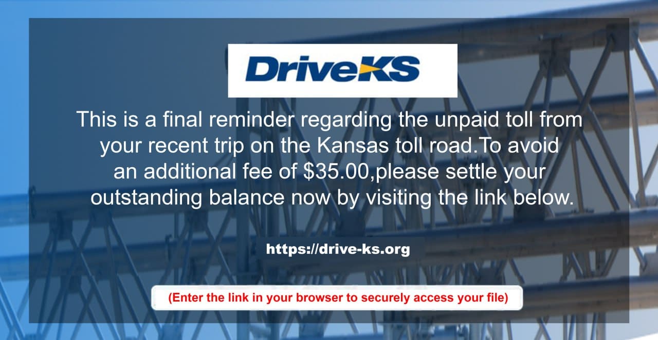 Kansas Turnpike Authority Warns of "Smishing" Scam Using DriveKS Toll ...