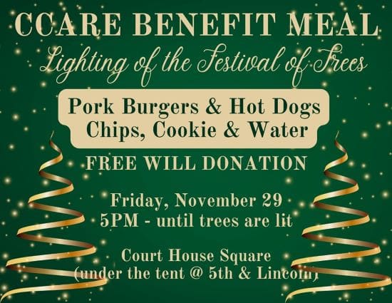 CCARE to Host 3rd Annual Benefit Meal during Clay Center's "Lighting of ...
