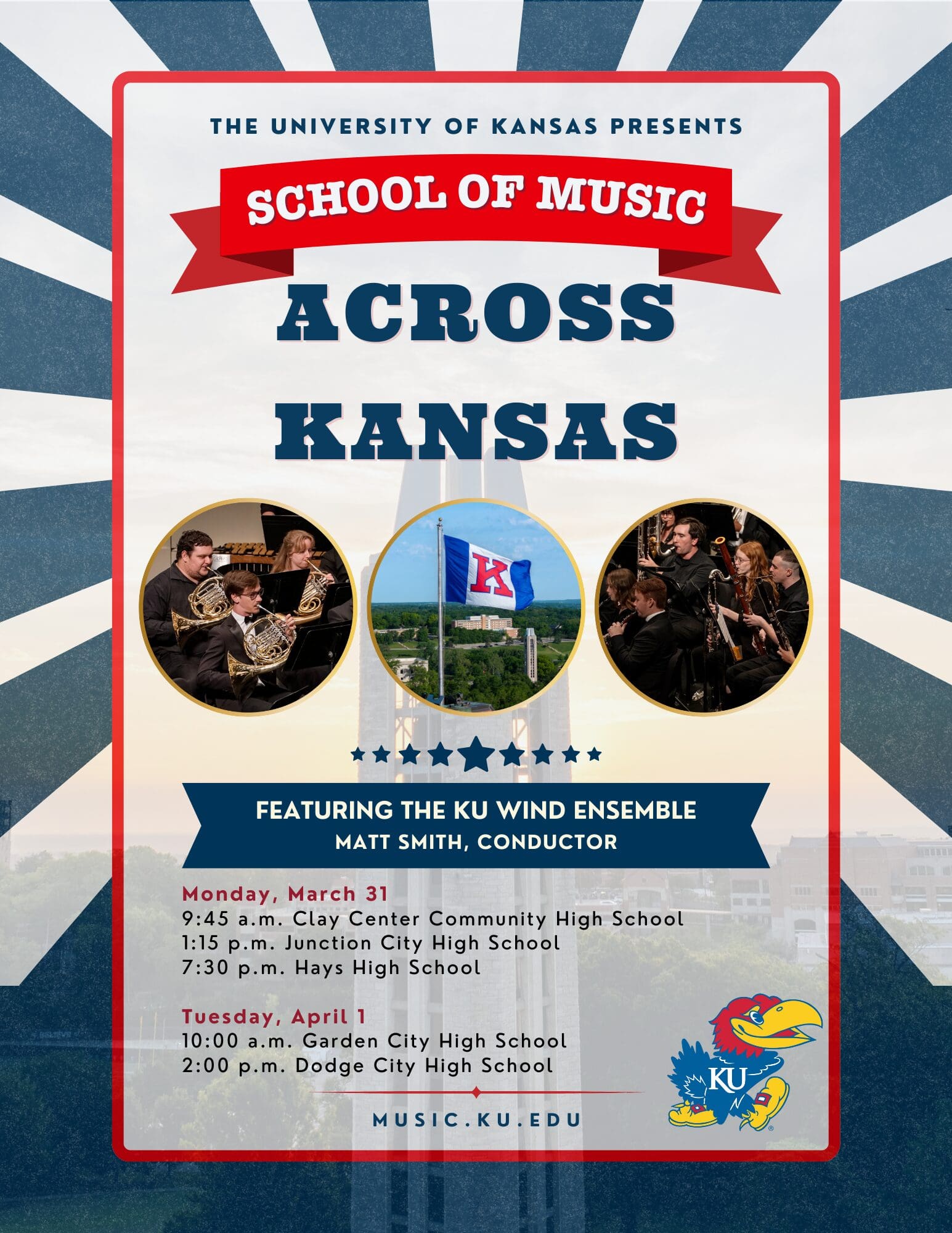 KU Wind Ensemble Coming to Clay Center and Junction City | KCLY Radio